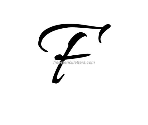 F Letter Cursive