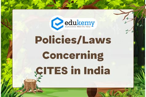 Policieslaws Concerning Cites In India Upsc Environment