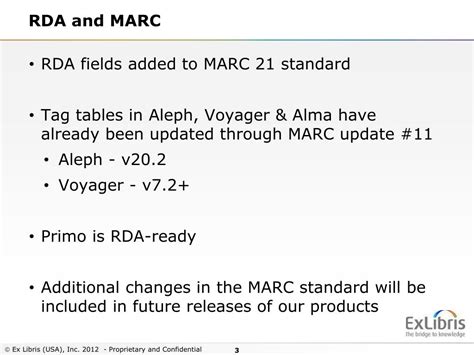 Ppt Preparations For Implementing Rda In Ex Libris Products