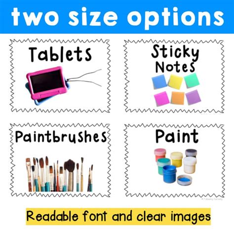 Editable Classroom Supply Bin Labels Real Photos Classroom Organization And Esl
