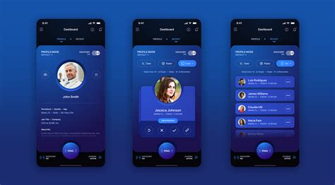recognize me mobile app ui ux design dark mode version — the skins factory an award winning
