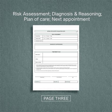 Initial Psychiatric Evaluation Template Mental Handp Assessment Mse