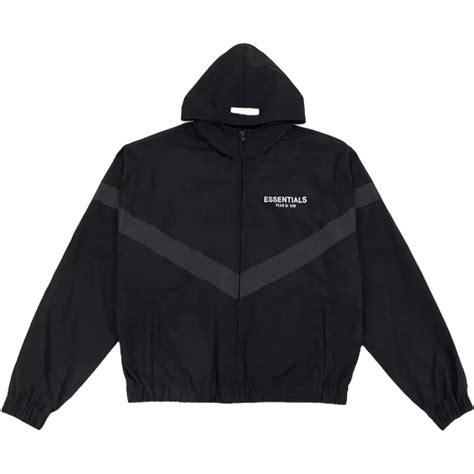 Fear Of God Essentials Anorak Windbreaker ‘black Essentials