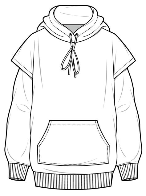Oversized Hoodie Vector Flat Sketch By Adobe Illustrator Artofit