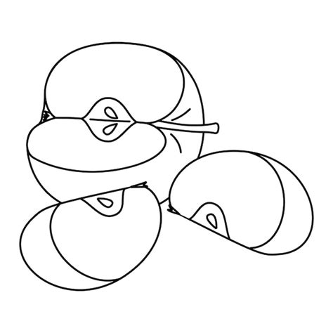 손으로 그린 과일 색칠 책 프리미엄 벡터