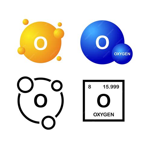 Premium Vector Oxygen Chemical Element O Or Oxygen Sign In A Periodic
