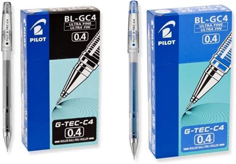 Pilot G Tec C4 Gel Rolling Ball Pens Ultra Fine Point Bundle 1 Dozen Blue 1 Dozen