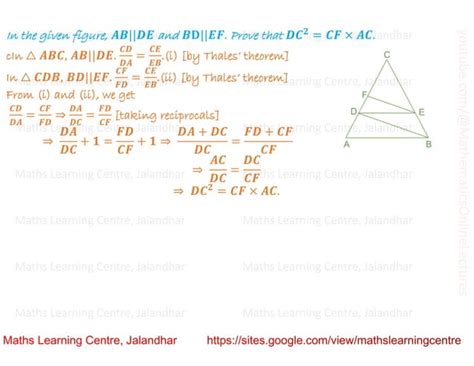 Class 10 Chapter 6 Trianglebasic Proportionality Theoremlecture 1