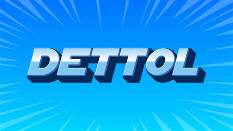 Premium Photo Dettol 3d Blue Text