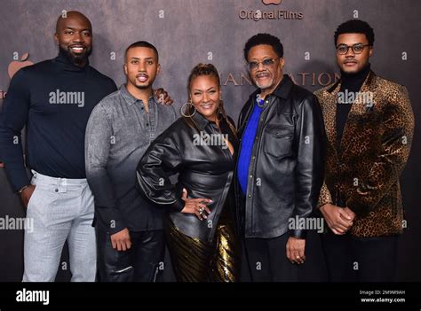 Elliott Cooper Greg Mathis Jr Linda Mathis Judge Mathis And Amir Mathis Arrive At The