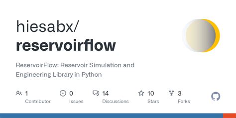Github Hiesabxreservoirflow Reservoirflow Reservoir Simulation And