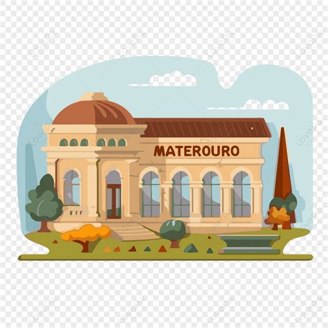 Gambar Museum Clipart Ilustrasi Datar Manor Of Materotta Kartun Vektorpohonatap Terbaik Unduh
