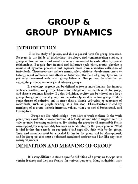Group And Group Dynamics Assignment Hrm Pdf Social Group Social