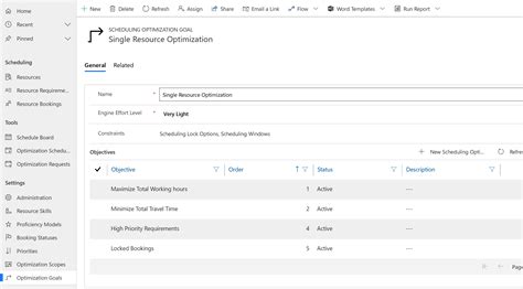 Single Resource Optimization For Resource Scheduling Optimization In Dynamics 365 Field Service
