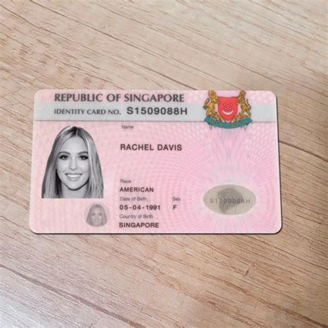 Editable Singapore Id Card Template Psd And Jpeg Download