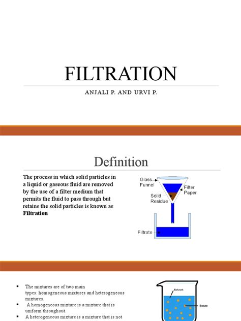 Understanding Filtration Processes Pdf