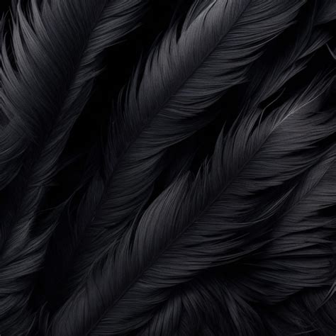 Premium Ai Image Black Feather Texture