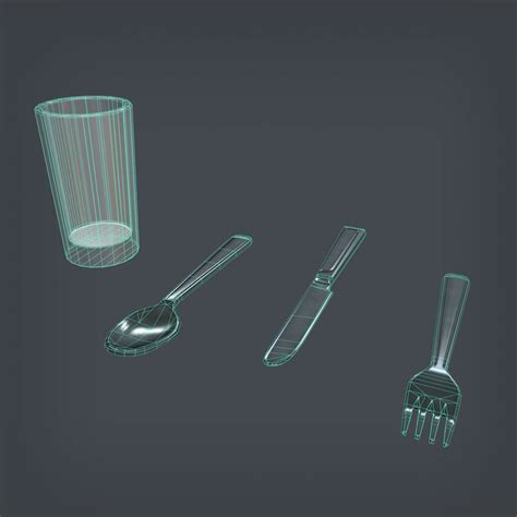 Dining Set 3d Model 8 Ma Fbx Obj Free3d