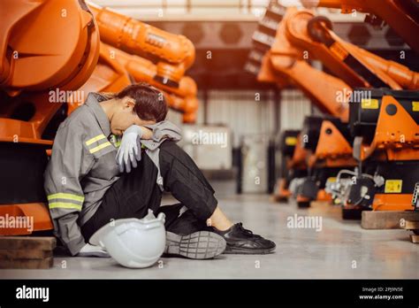 Tired Worker Exhausted Woman Worker Fatigue Engineer Labor Nap From