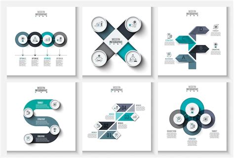 premium vector business data visualization process chart abstract