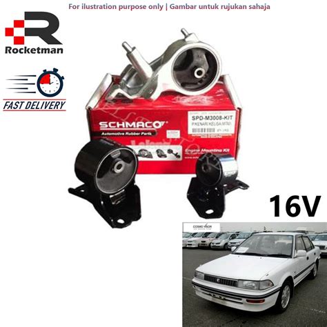Schmaco Engine Mounting Set Manual Toyota Corolla Se Limited Ae92
