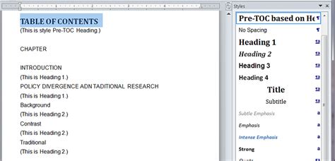 Adding A Plain Text To TOC In Word Solved Windows Forums