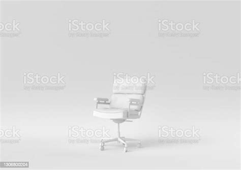 흰색 배경에 흰색 사무실 의자 최소한의 개념 아이디어 흑백 3d 렌더링 의자에 대한 스톡 사진 및 기타 이미지 의자 경영자
