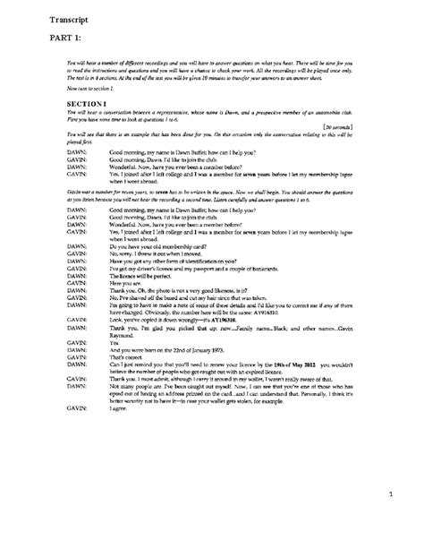 Transcript Essay Transcript Part 1 Ietls Simulation Test 8