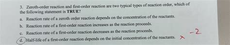 Solved Zeroth Order Reaction And First Order Reaction Are Chegg Com