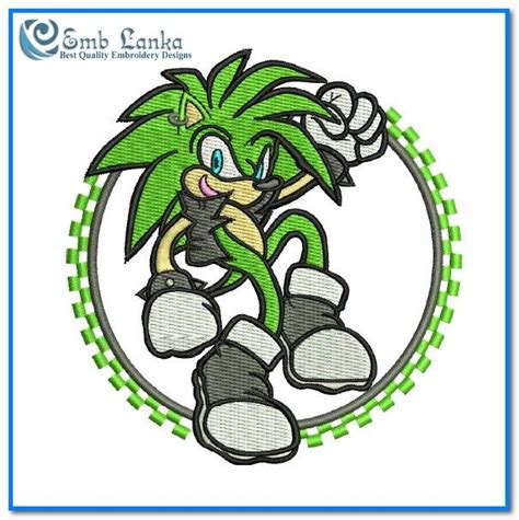 Manic The Hedgehog Sonic Underground 2 Embroidery Design