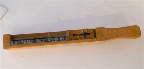 Typesetting Instrument Printing House Wood Fonts Typesettin Stock