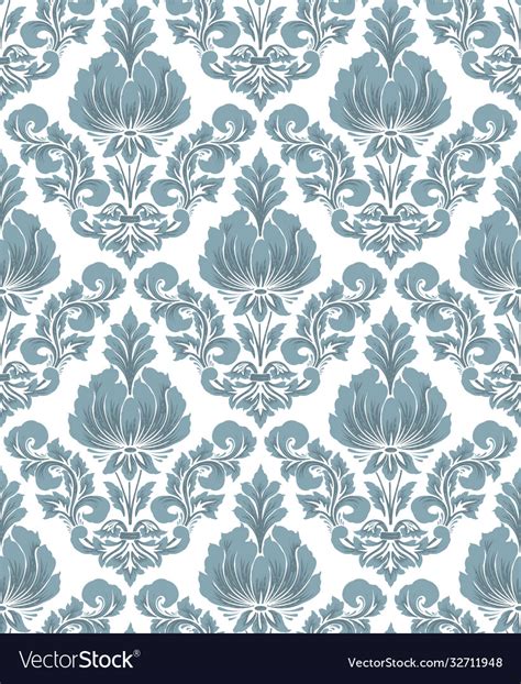 Damask Seamless Pattern Element Classical Vector Image