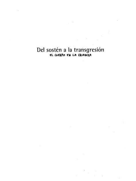 Calmels Daniel Del Sostén A La Transgresión Pdf