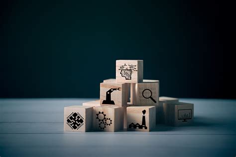 Ai 인공 지능 기술 기계 학습 뇌 디지털 네트워크 통신 컴퓨터 과학 미래 클라우드 컴퓨팅 아이콘 나무 큐브가 있는 배경 개념 나무 블록 0명에 대한 스톡 사진 및 기타