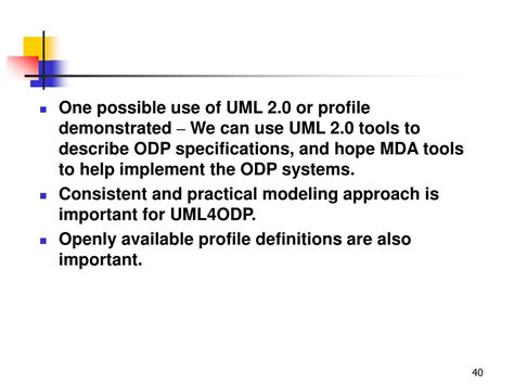 ppt uml 2 models for odp engineering technology viewpoints an