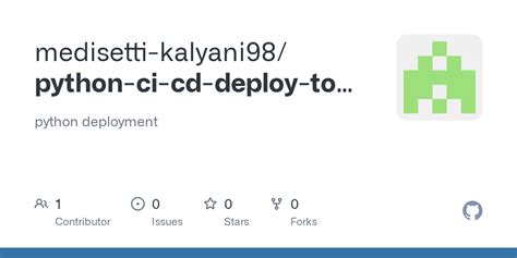 Github Medisetti Kalyani98python Ci Cd Deploy To Github Pages
