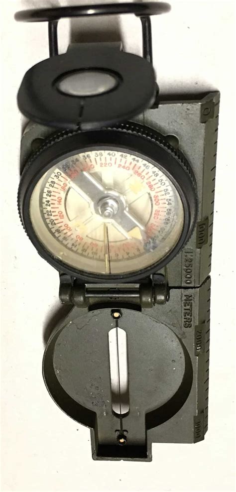 Us Army Usmc Folding Lensetic Compass 1965 Enemy Militaria