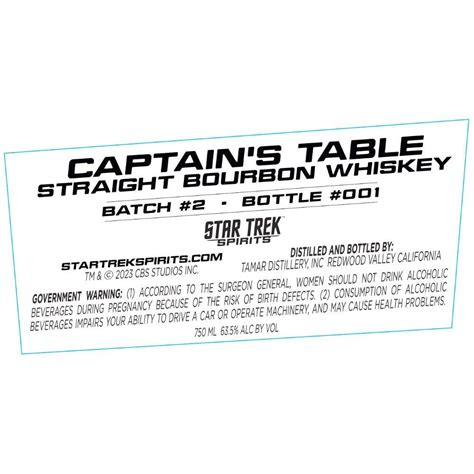 Introducing Star Trek Spirits Captains Table Straight Bourbon Batch 2
