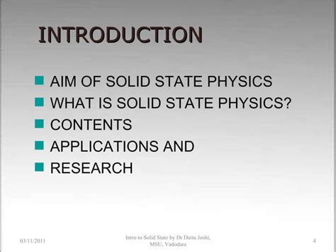 Solid State Physics D R Joshi Ppt Chemistry Science
