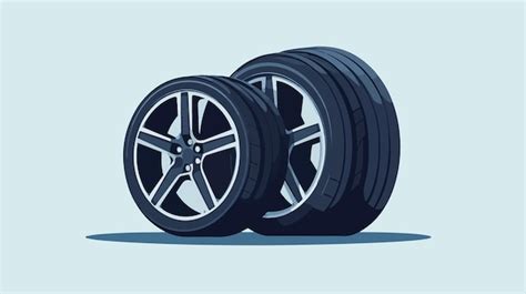 Stack Of Car Wheels Isolated Vector Style Illustration For Automotive