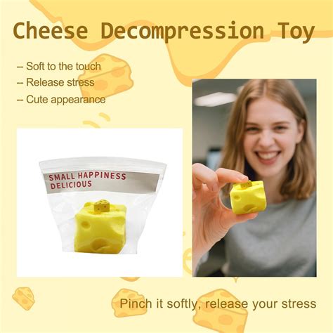 Silicone Sensory Fidget Slow Rising Squishy Squishy Cheese Cube