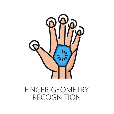 Finger Geometry Biometric Identification Icon 43065252 Vector Art At Vecteezy