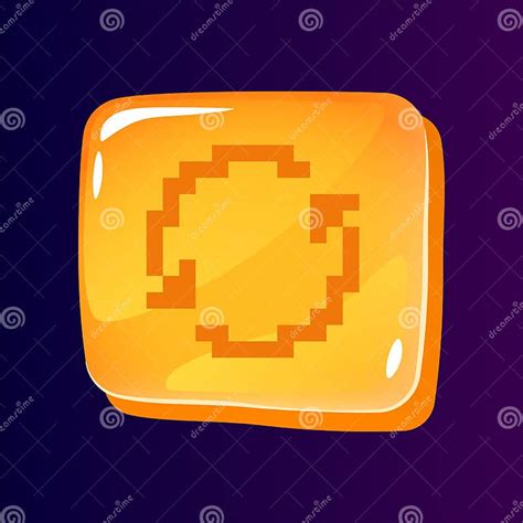 Update Installation Glossy Ui Button With Pixelated Icon Stock Vector Illustration Of Phone