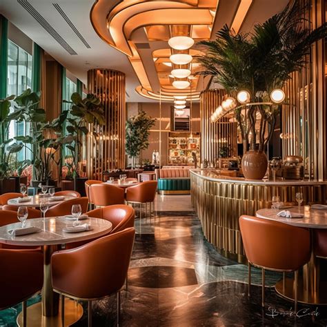 Artstation Interior Design Art Deco Restaurant 01
