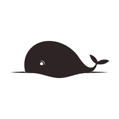 Diseño De Logotipo De Icono De Ballena Vector Premium