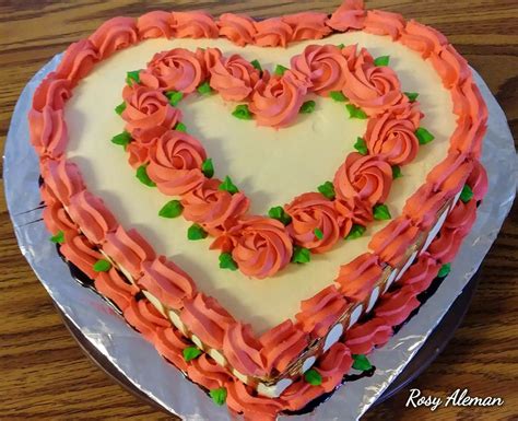 Pastel De Corazon De Vainilla Para San Valentin