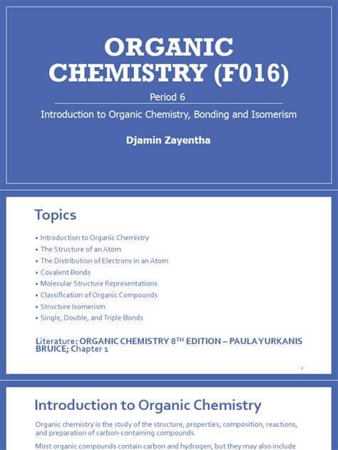Organic Chemistry Lecture 1 Download Free Pdf Covalent Bond