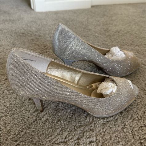 Kelly And Katie Shoes Kelly Katie Silver Glitter Heels With Classic