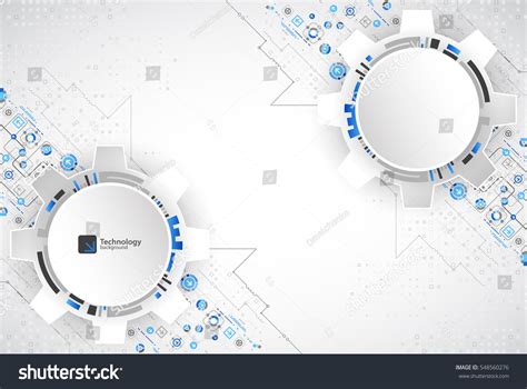 Abstract Technological Background Structure Square Pattern Stock Vector