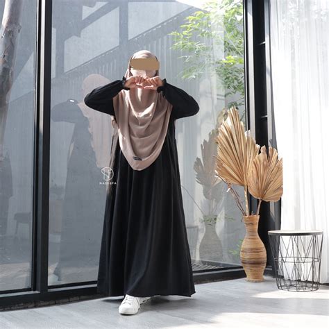 Jual Nadisfa Daifa Abaya Polos Abaya Umroh Abaya Hitam Shopee Indonesia